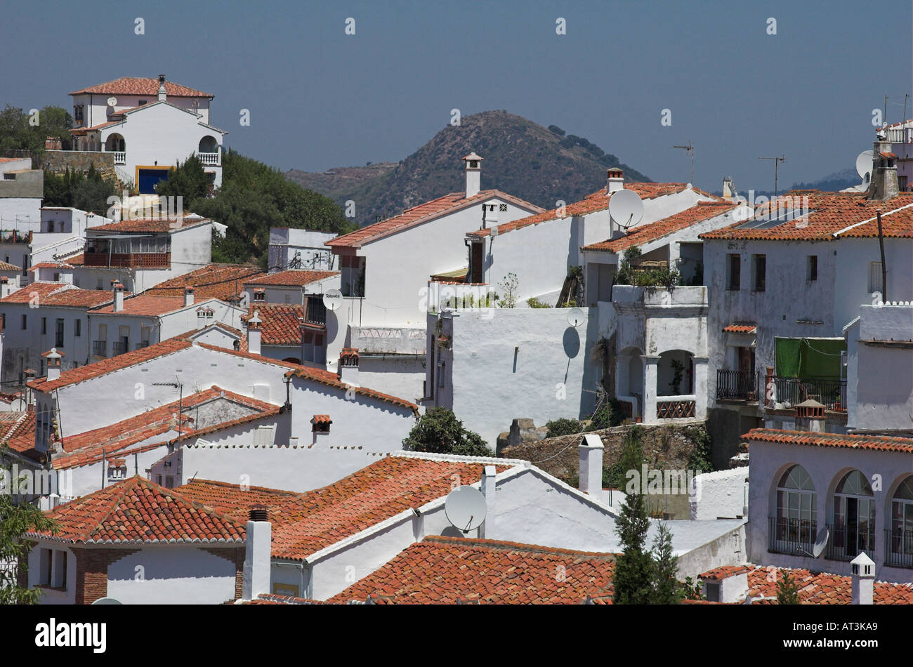 A view of Gaucin one of the pueblos blancos white villages Gaucin ...