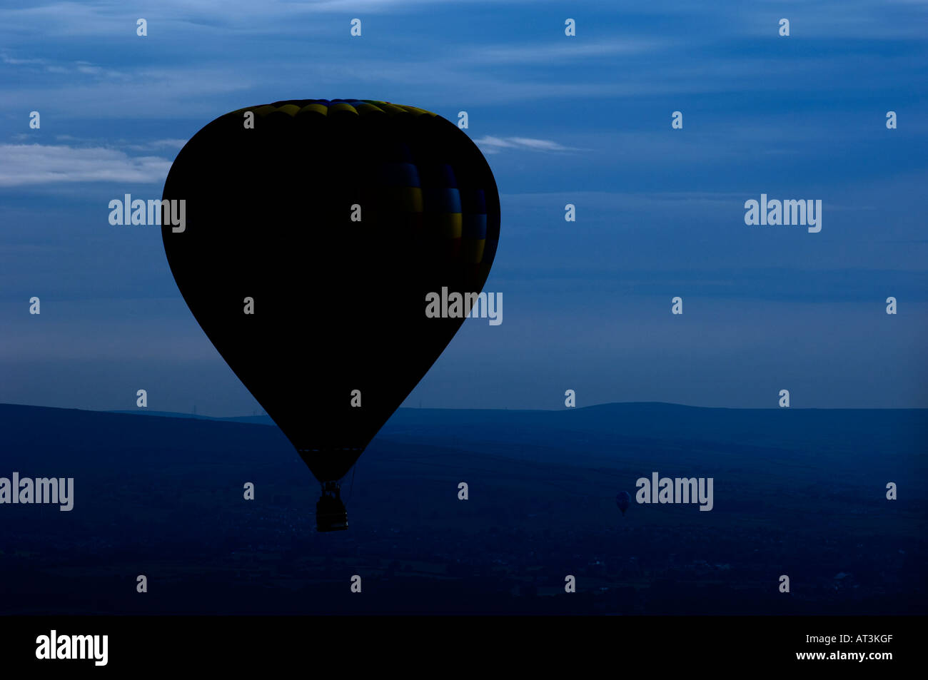 hot air balloon at night Stock Photo - Alamy
