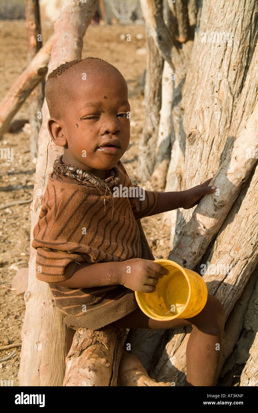 Young Himba Boy Stock Photo - Alamy