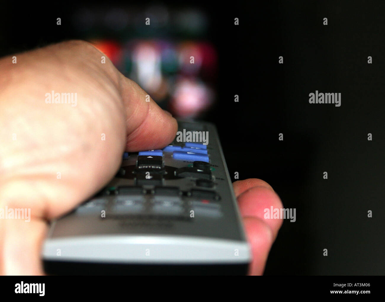 thumb pressing button Stock Photo - Alamy