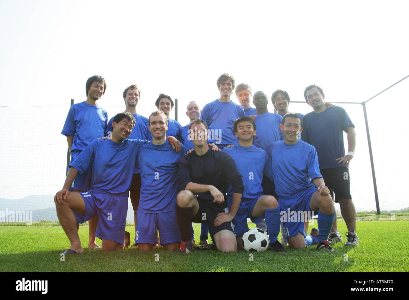 Soccer team group Stock Photo - Alamy