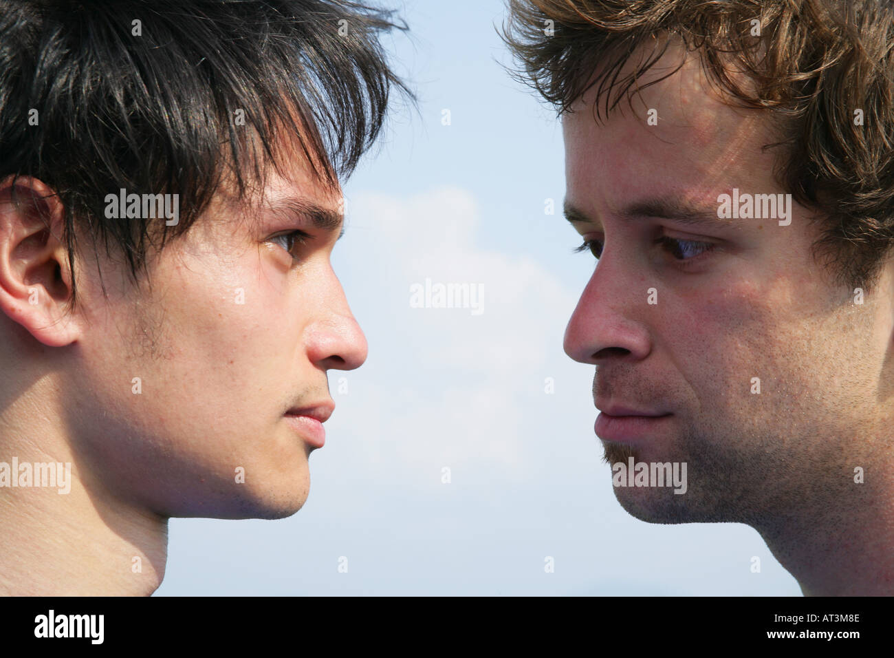 Two football players face to face hi-res stock photography and images ...