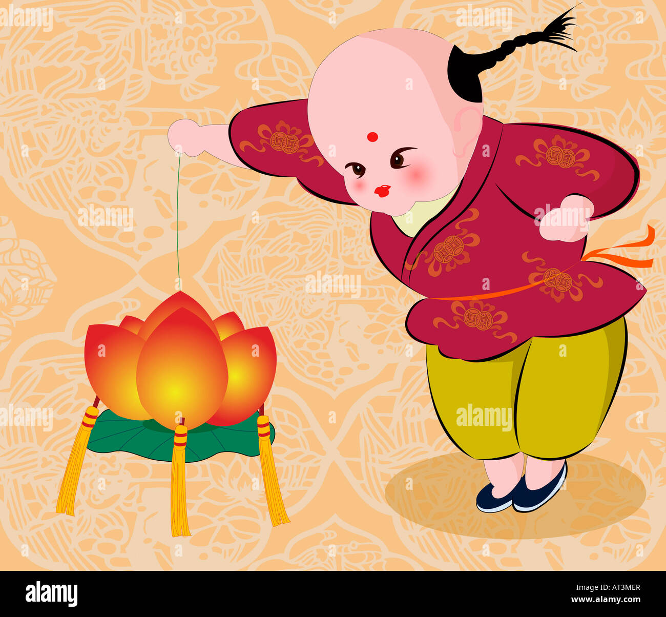 Kids celebrating Spring Festival Stock Photo - Alamy