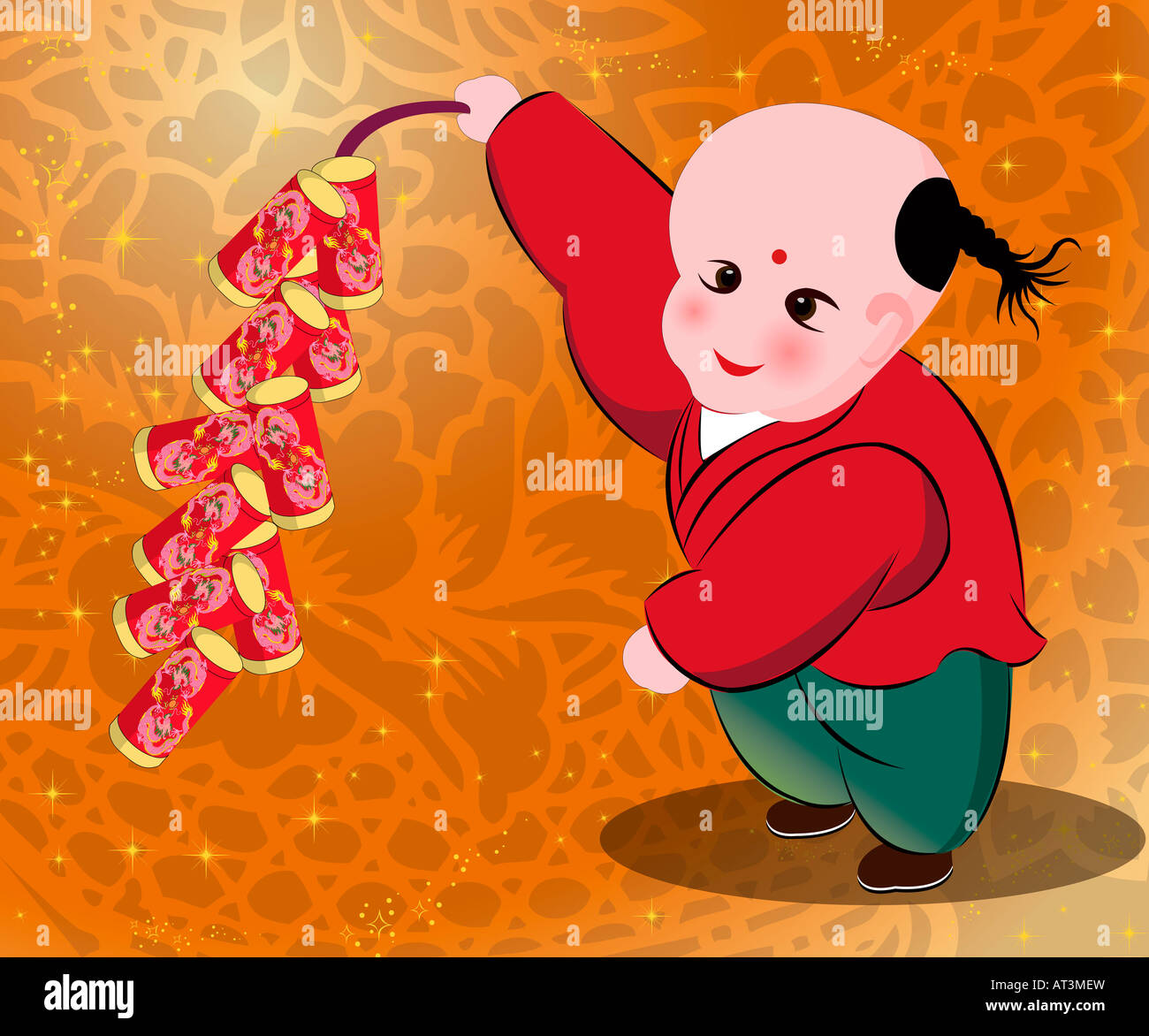 Kids celebrating Spring Festival Stock Photo - Alamy