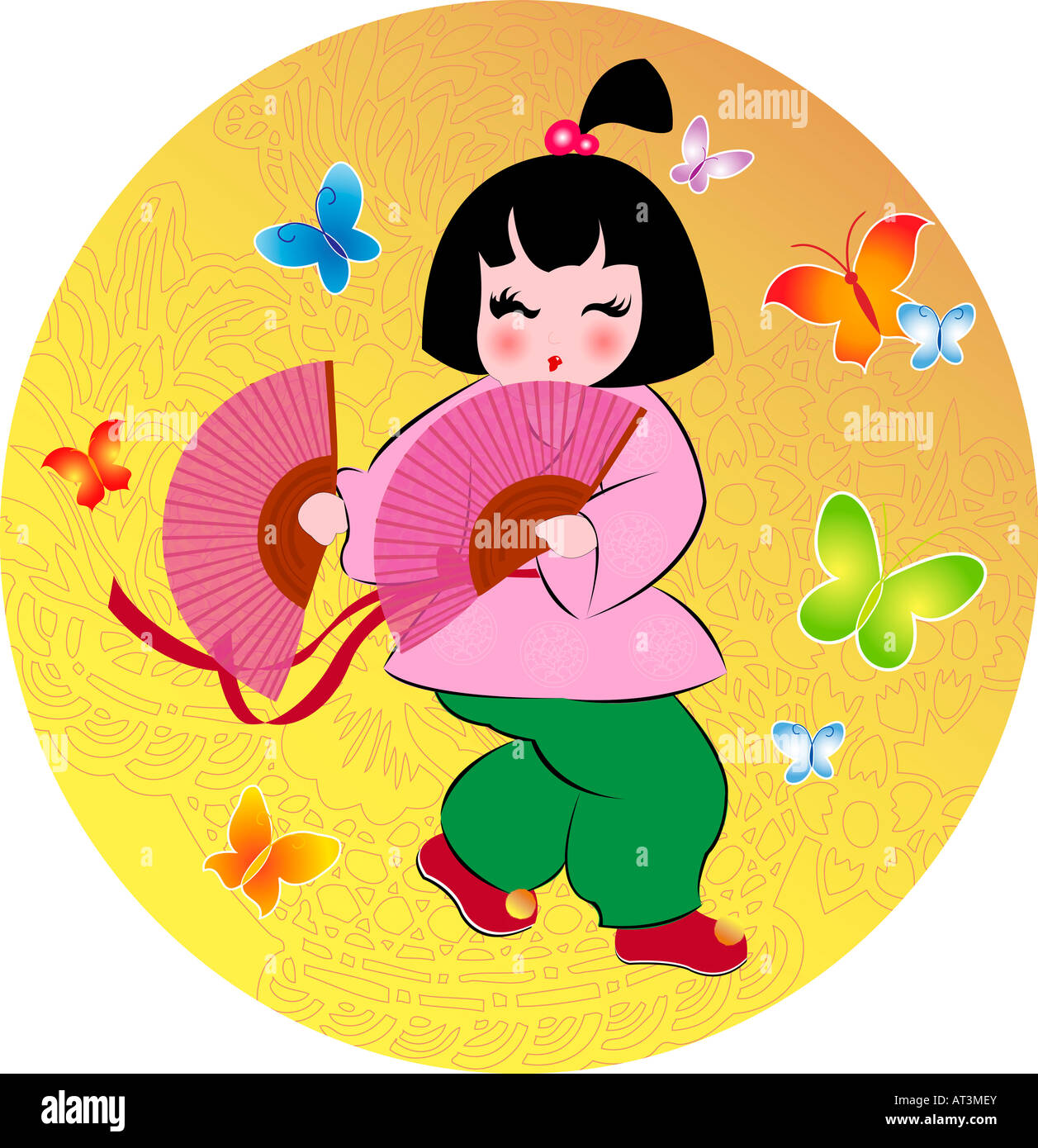 Kids celebrating Spring Festival Stock Photo - Alamy