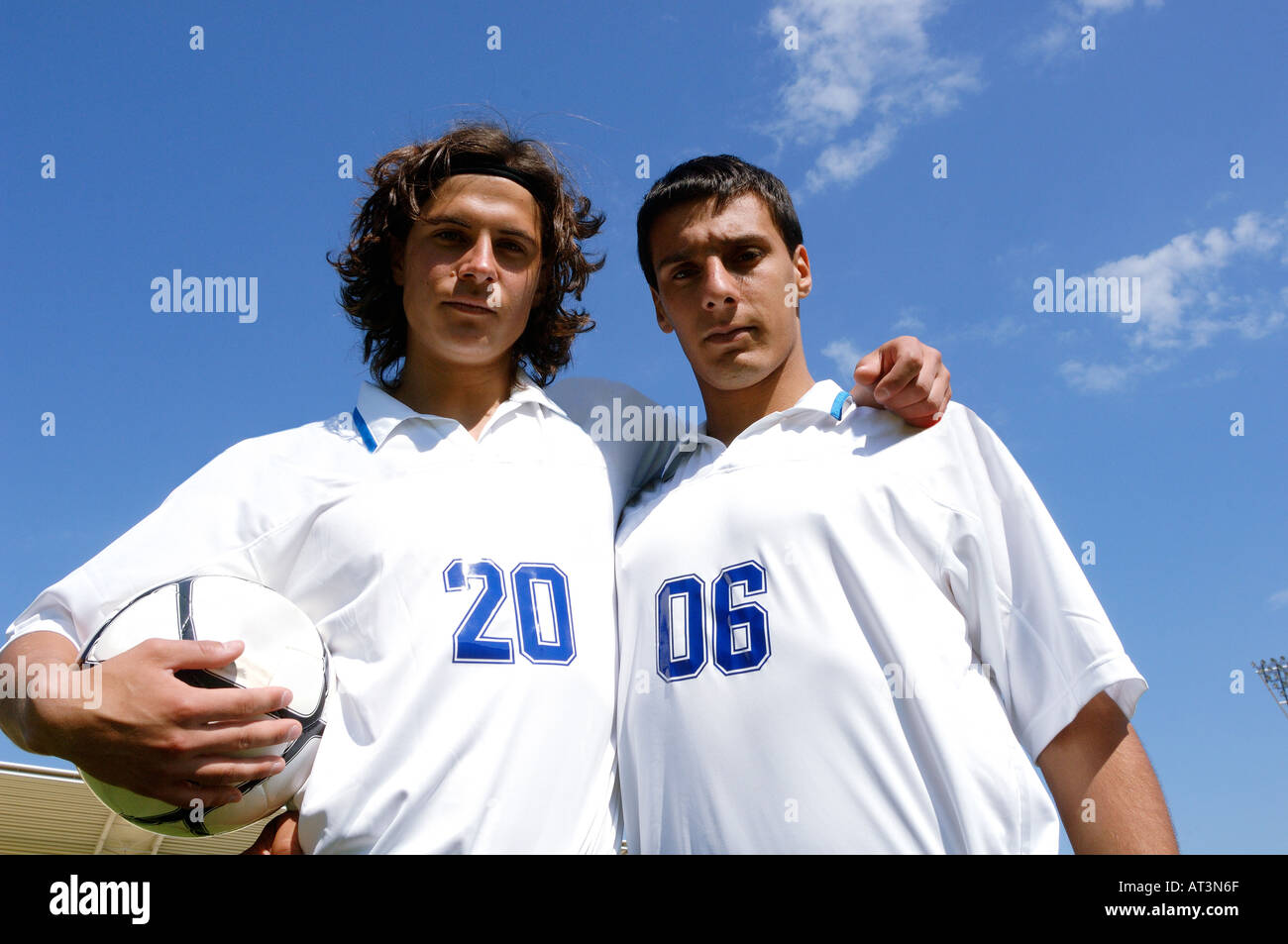 Two soccer friends wearing 2006 on their shirts Stock Photo - Alamy