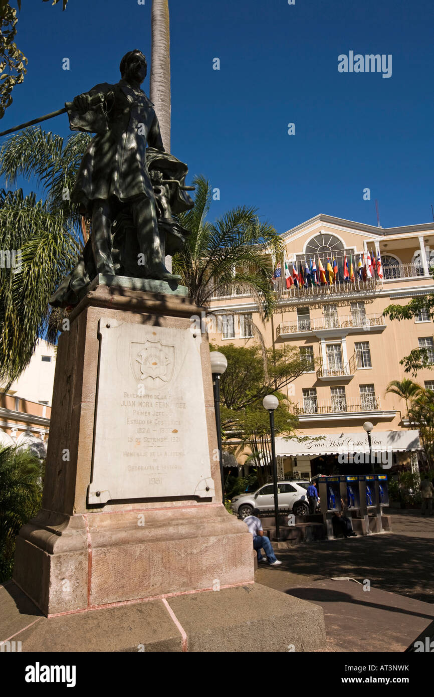 Costa Rica San Jose Parque Mora Fernadez Statue of first president Jose ...