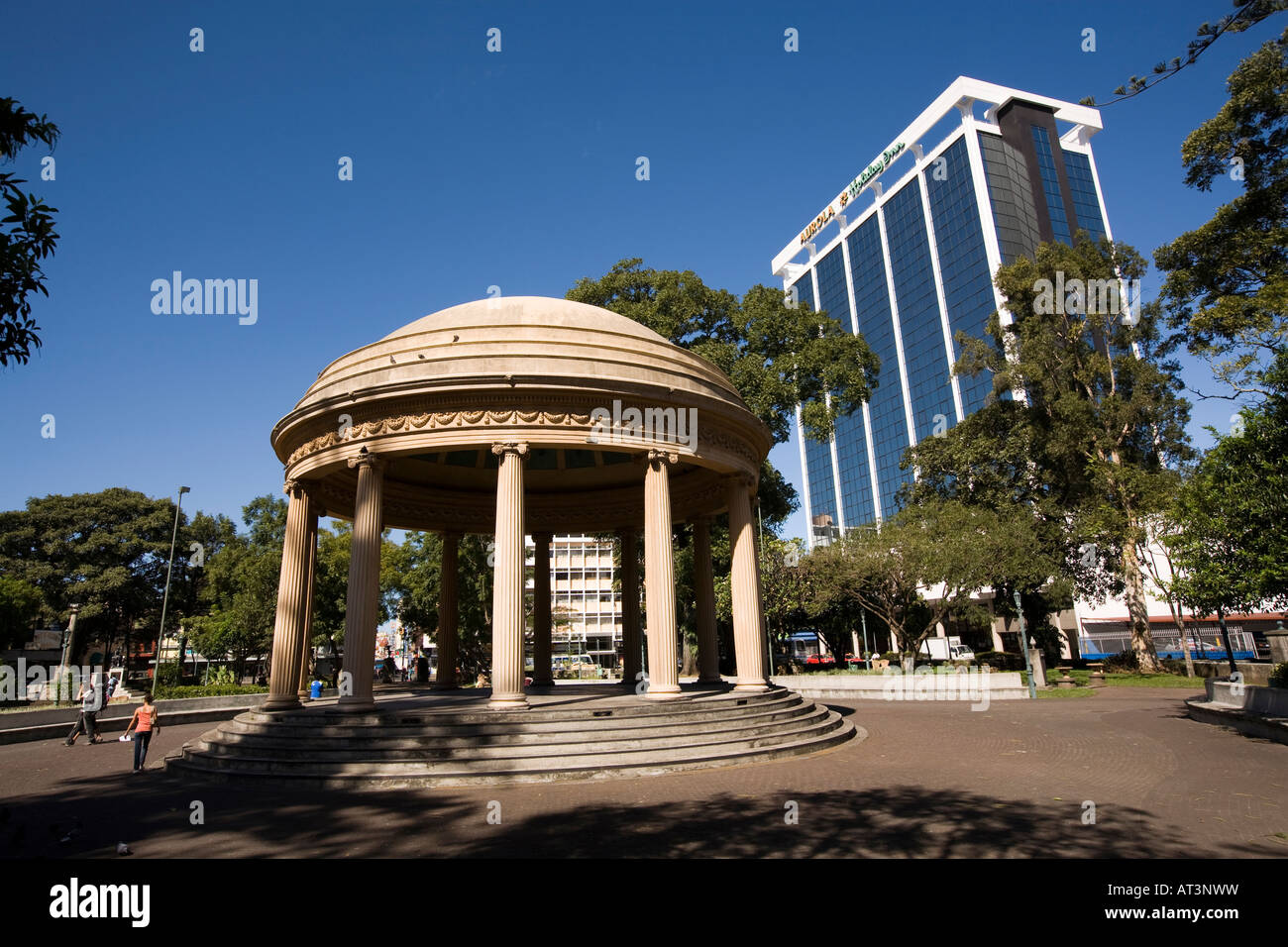 Costa Rica San Jose Parque Morazan public park below Holiday Inn the ...