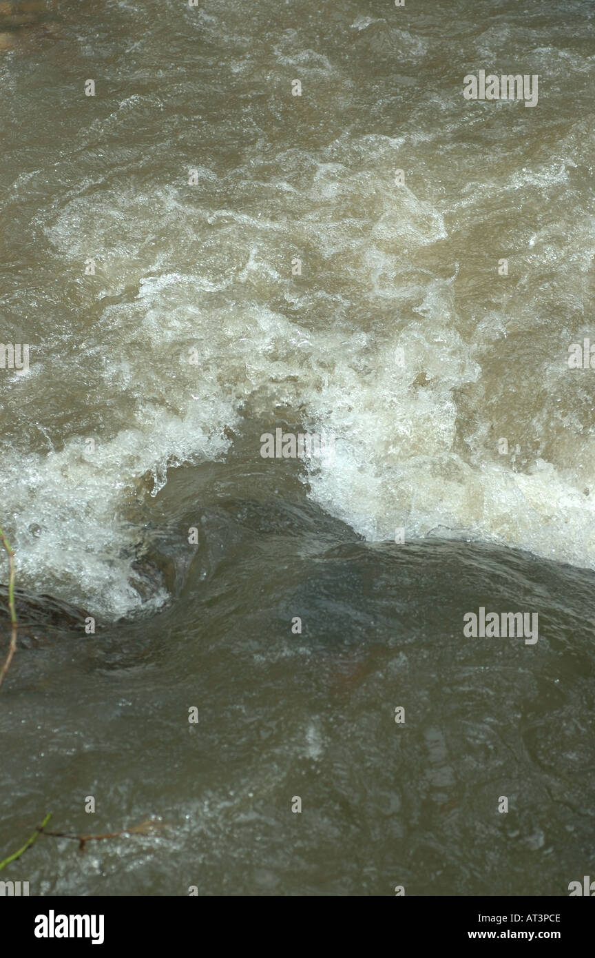 rapids in river v rough to smooth change surface texture turbulent ...