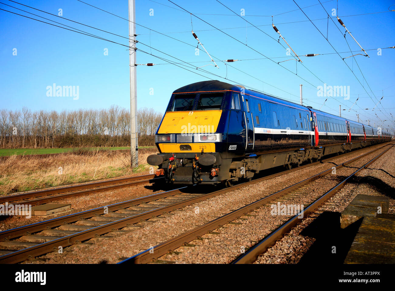 82225 National Express Electric HST train Connington Cambridgeshire ...