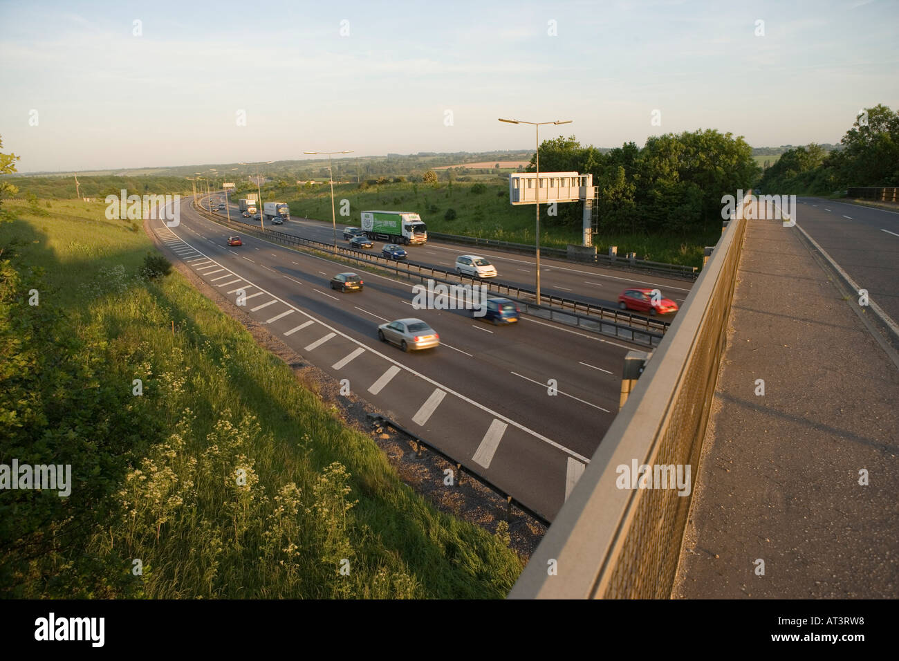 M25 motorway at sunset Stock Photo - Alamy