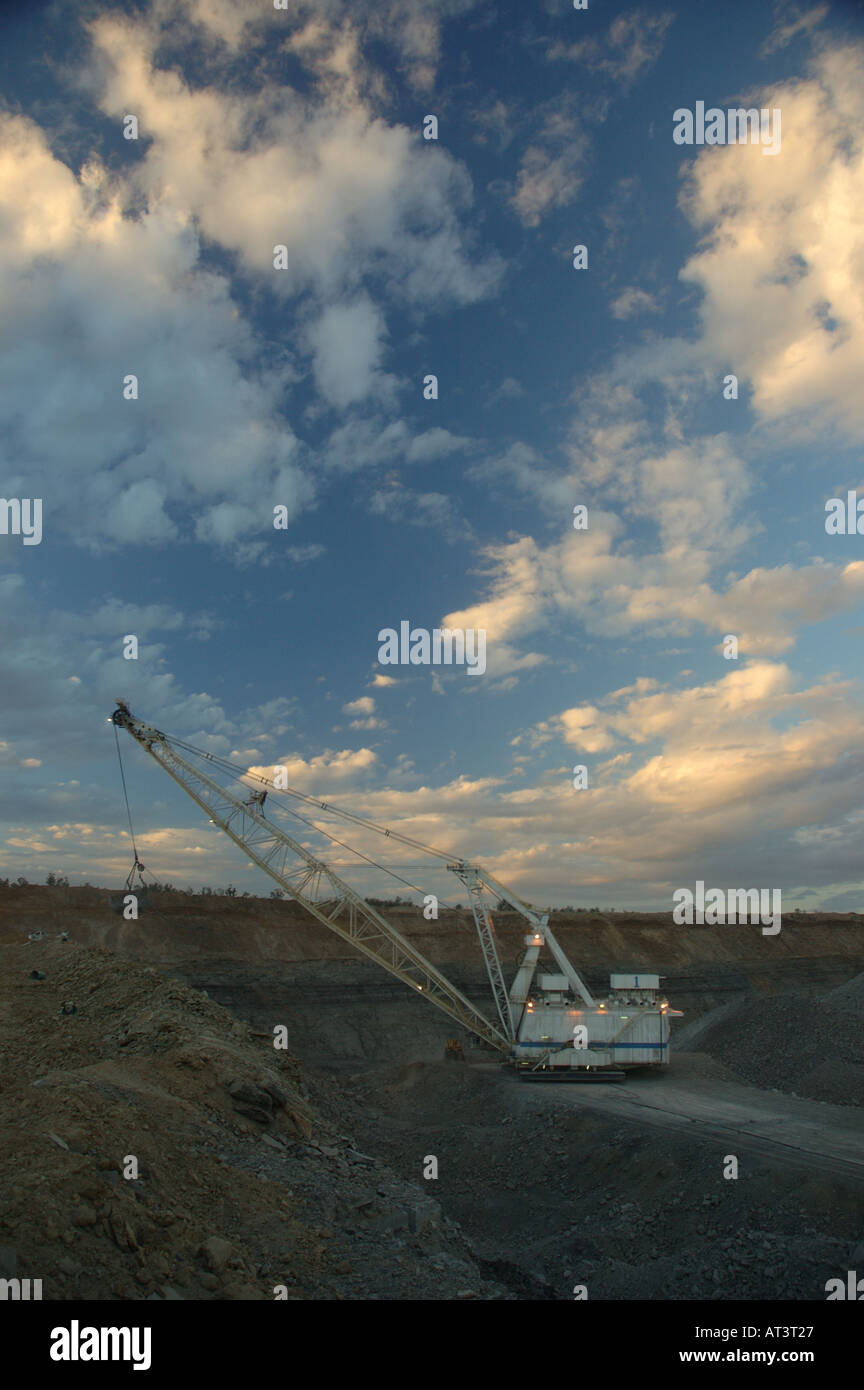 Dragline open cut mine Central Queensland coal basin Australia Stock ...