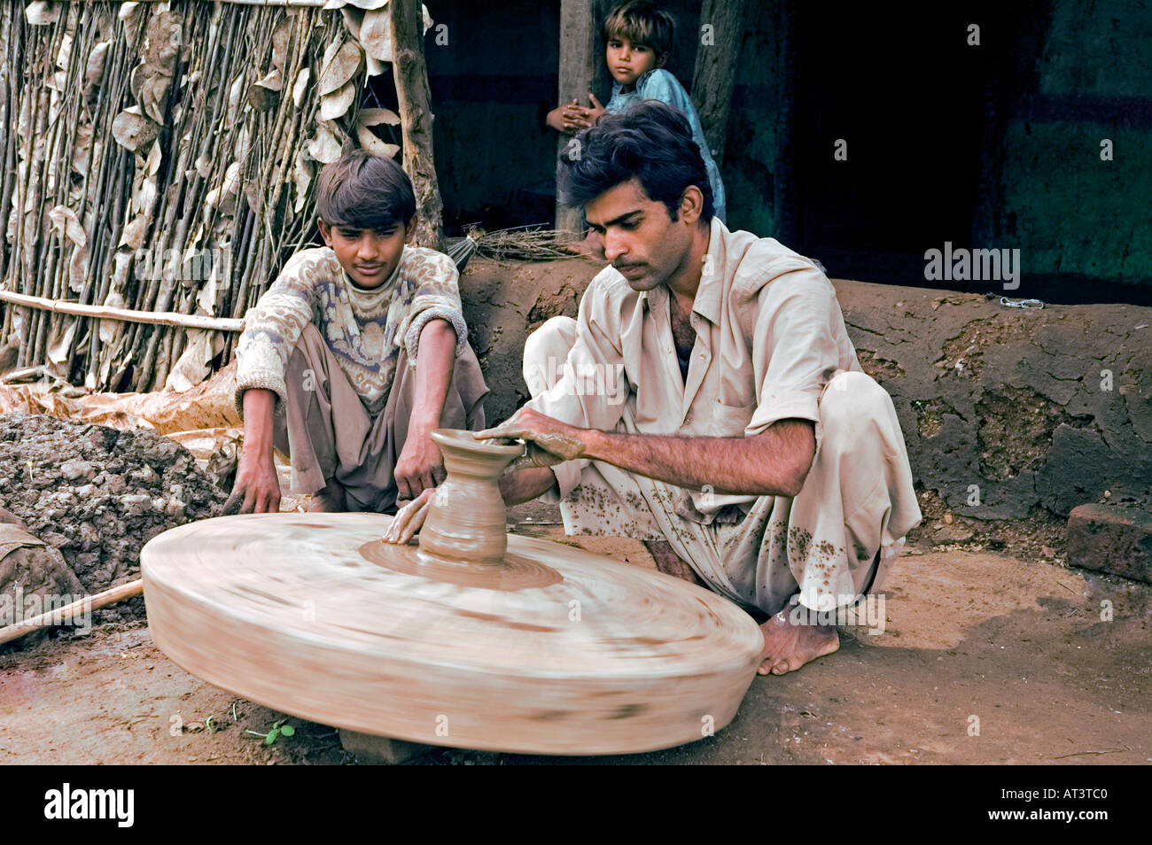 Asia asian india indian east eastern tribal tribesman potter clay hi ...