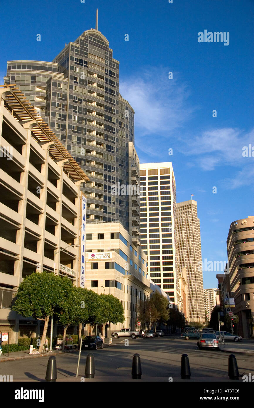 Modern office buildings in San Francisco, California. Variety of ...