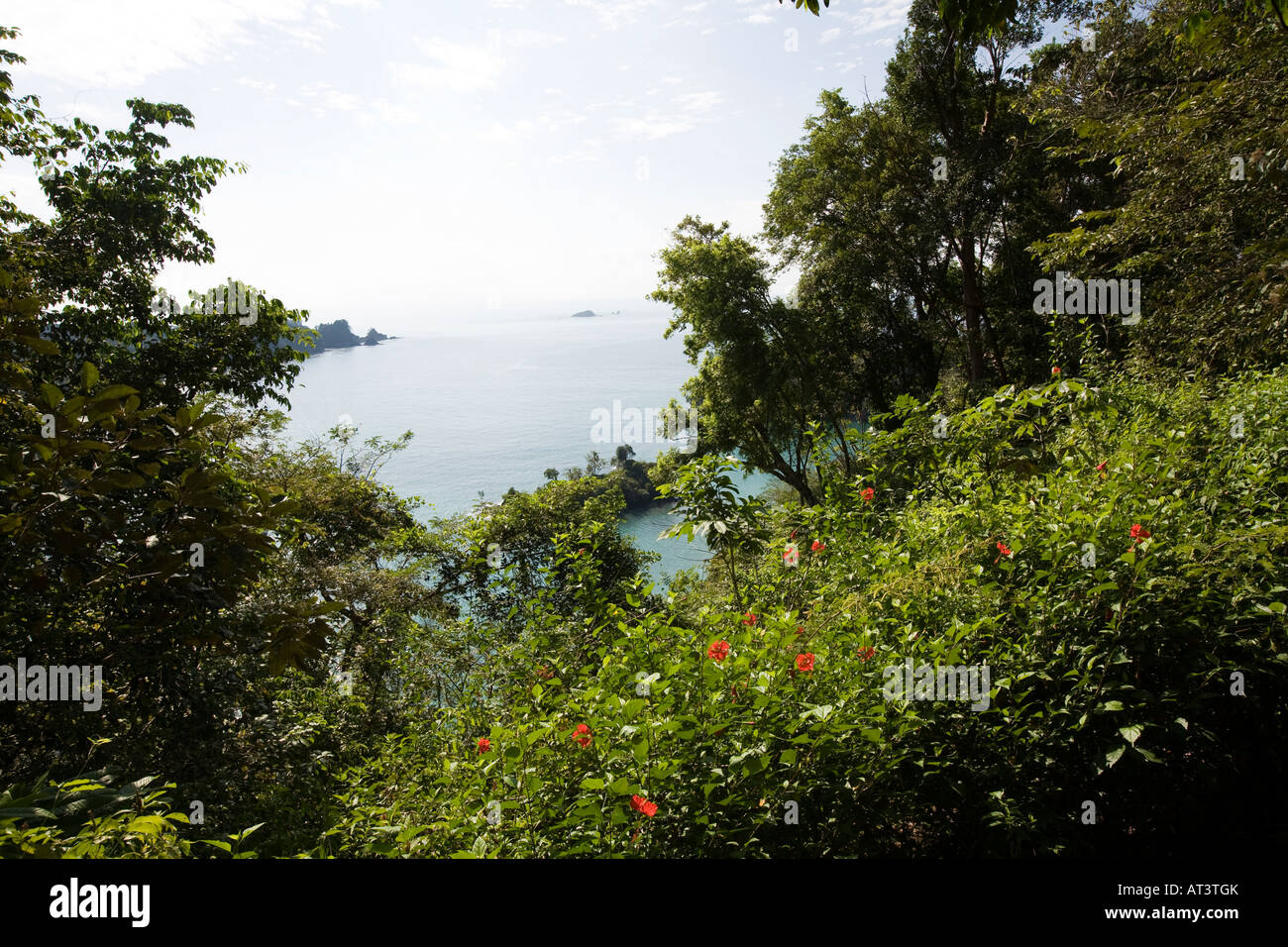 Costa Rica Quepos Manuel Antonio Puerto Escondito bay and headland from ...