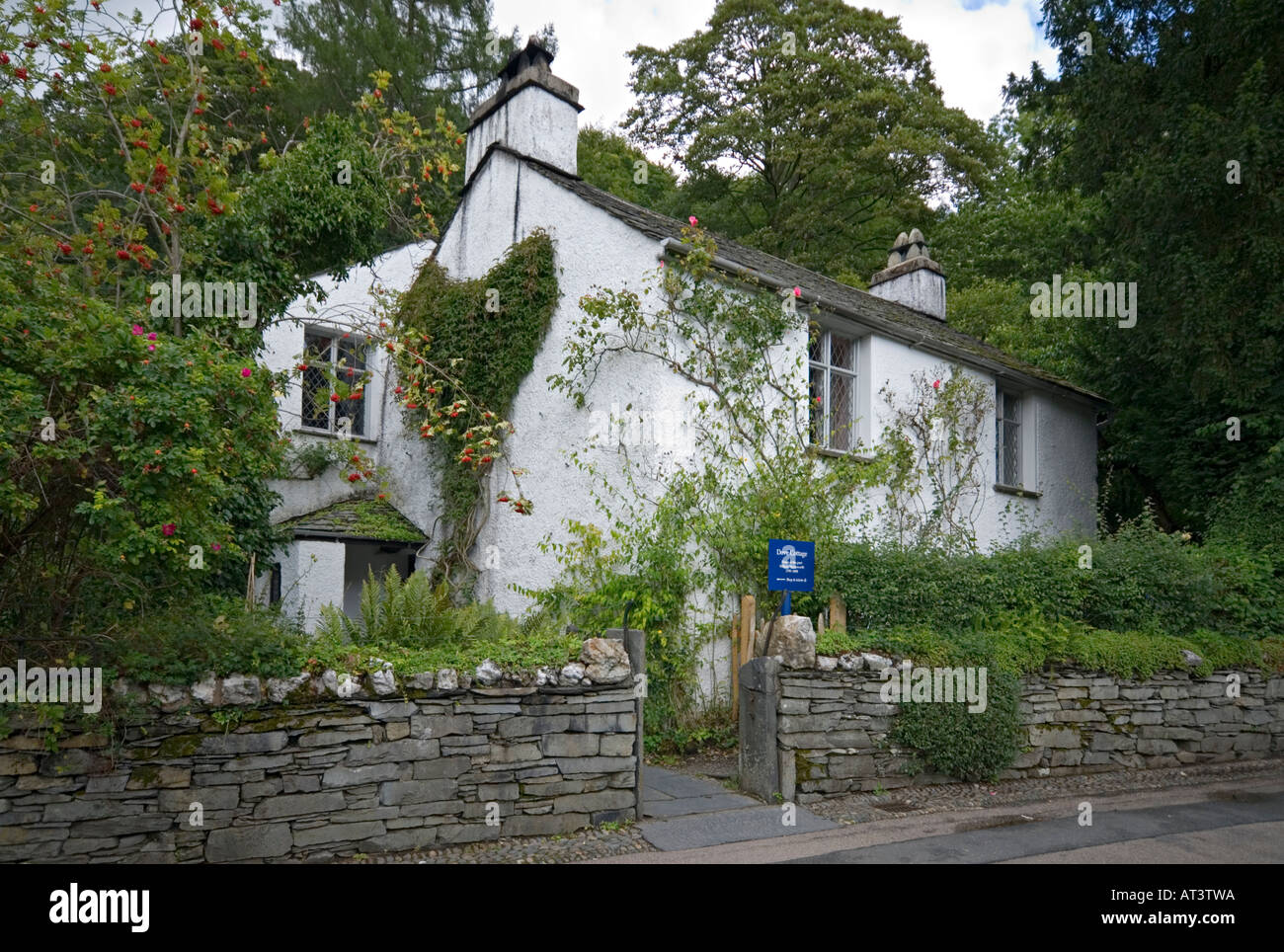 Dove Cottage where William Wordsworth lived and wrote poetry Stock ...