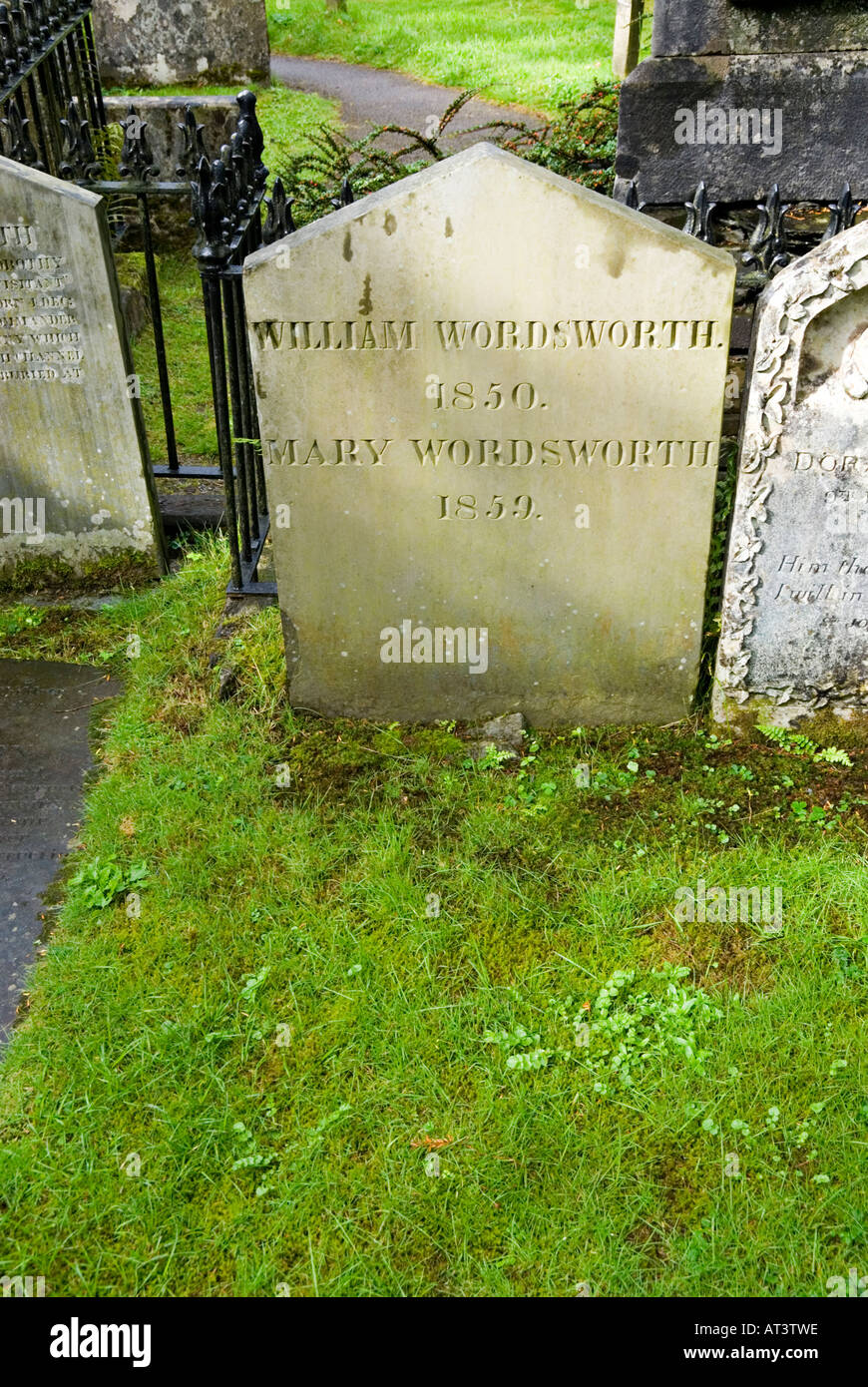 The graves of William and Mary Wordsworth Stock Photo - Alamy