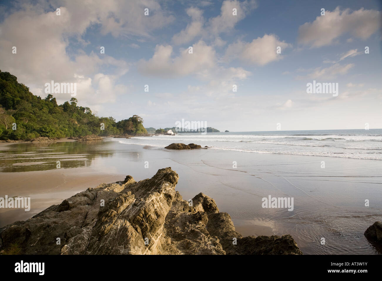 Costa Rica Dominicalito beach and Pacific Ocean panoramic Stock Photo ...