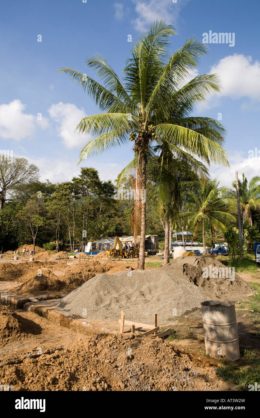 Costa Rica Uvita development construction site for new tourist business ...