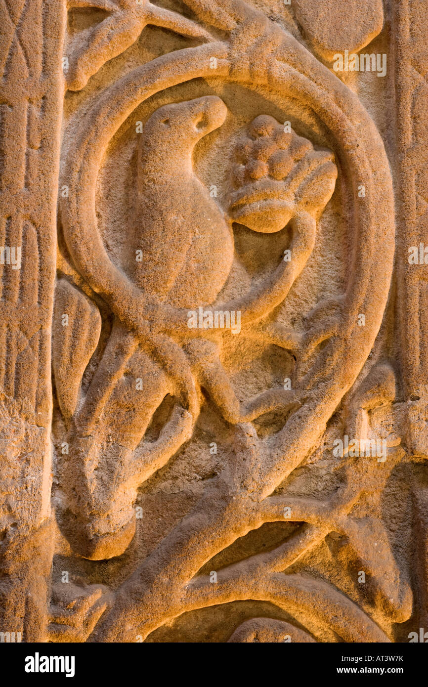 Ruthwell Cross near Annan is a 8th centuary Anglo Saxon cross carved in ...
