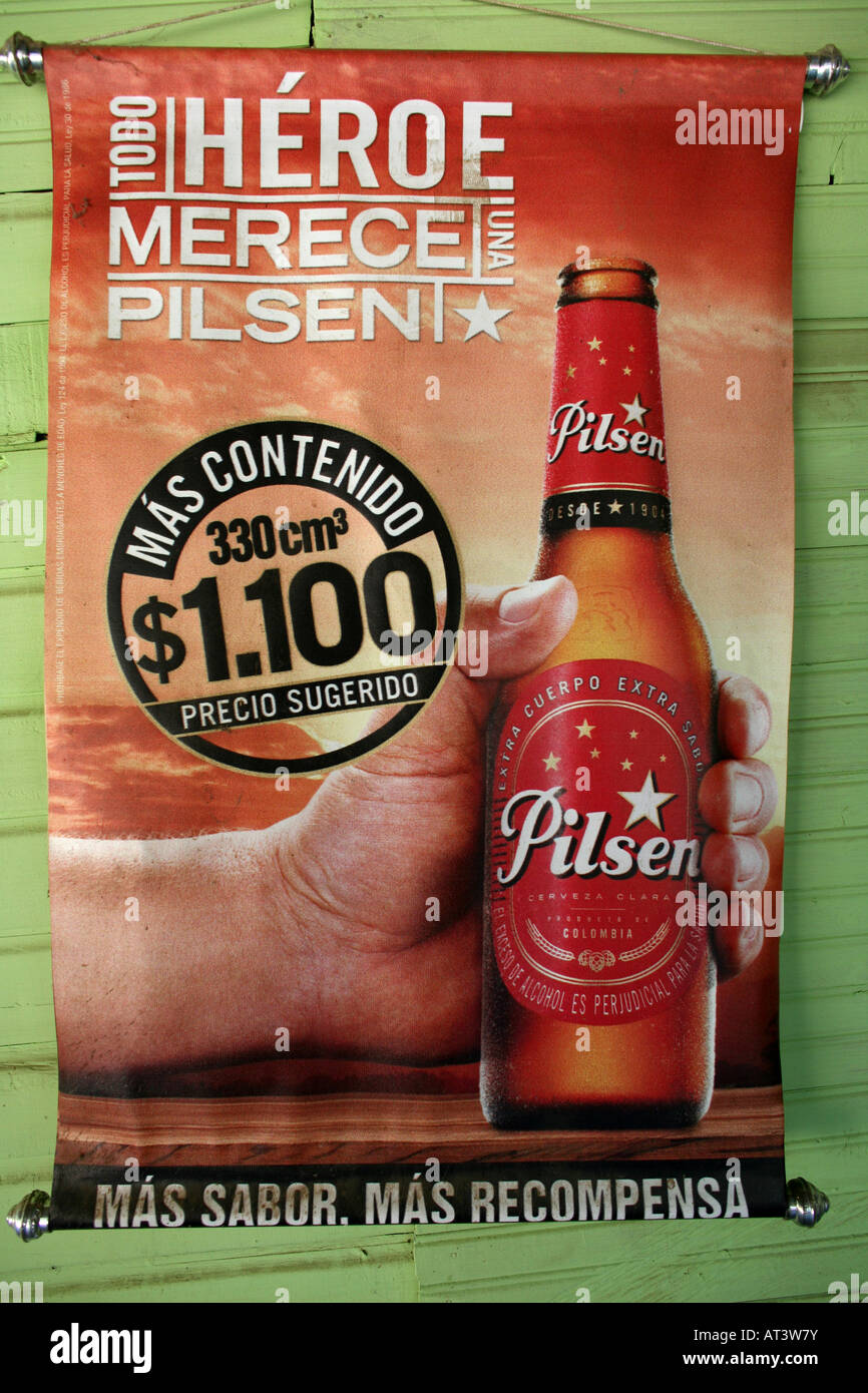 Aquila beer is one of Colombians leading beer companies Stock Photo - Alamy
