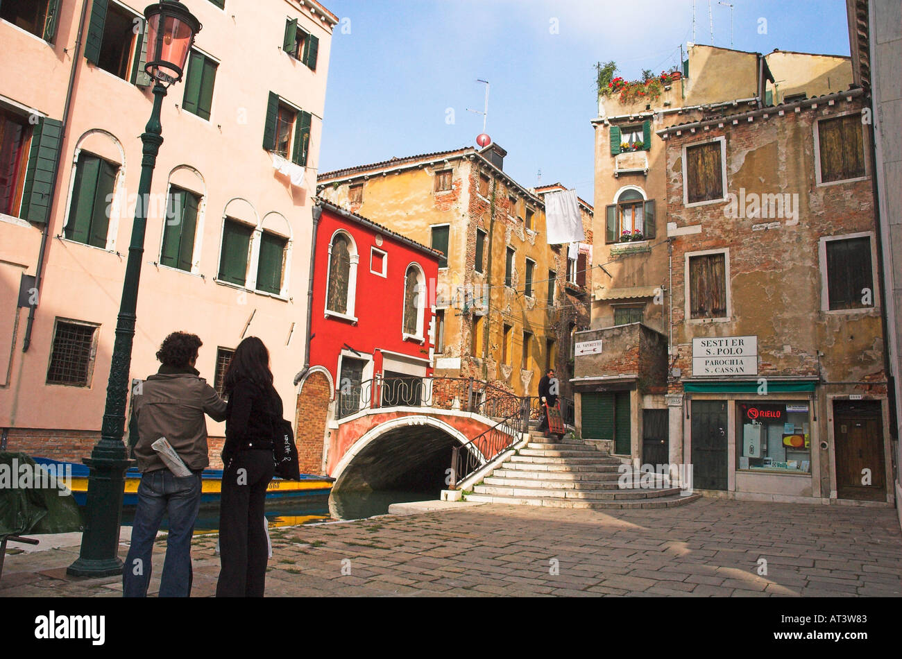 Venice street scene Stock Photo - Alamy