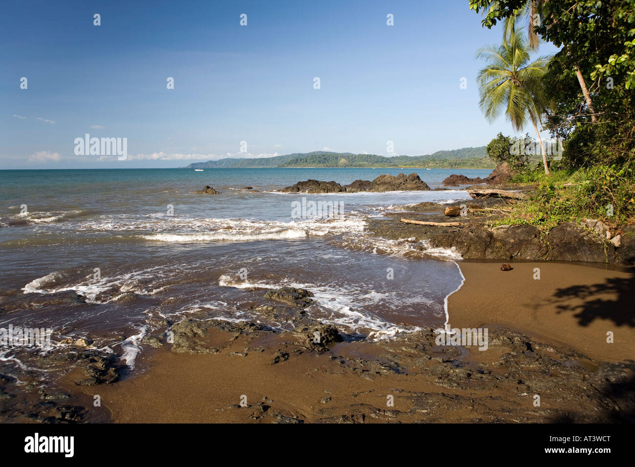 Costa Rica Drake Bay coastline in early morning Stock Photo - Alamy