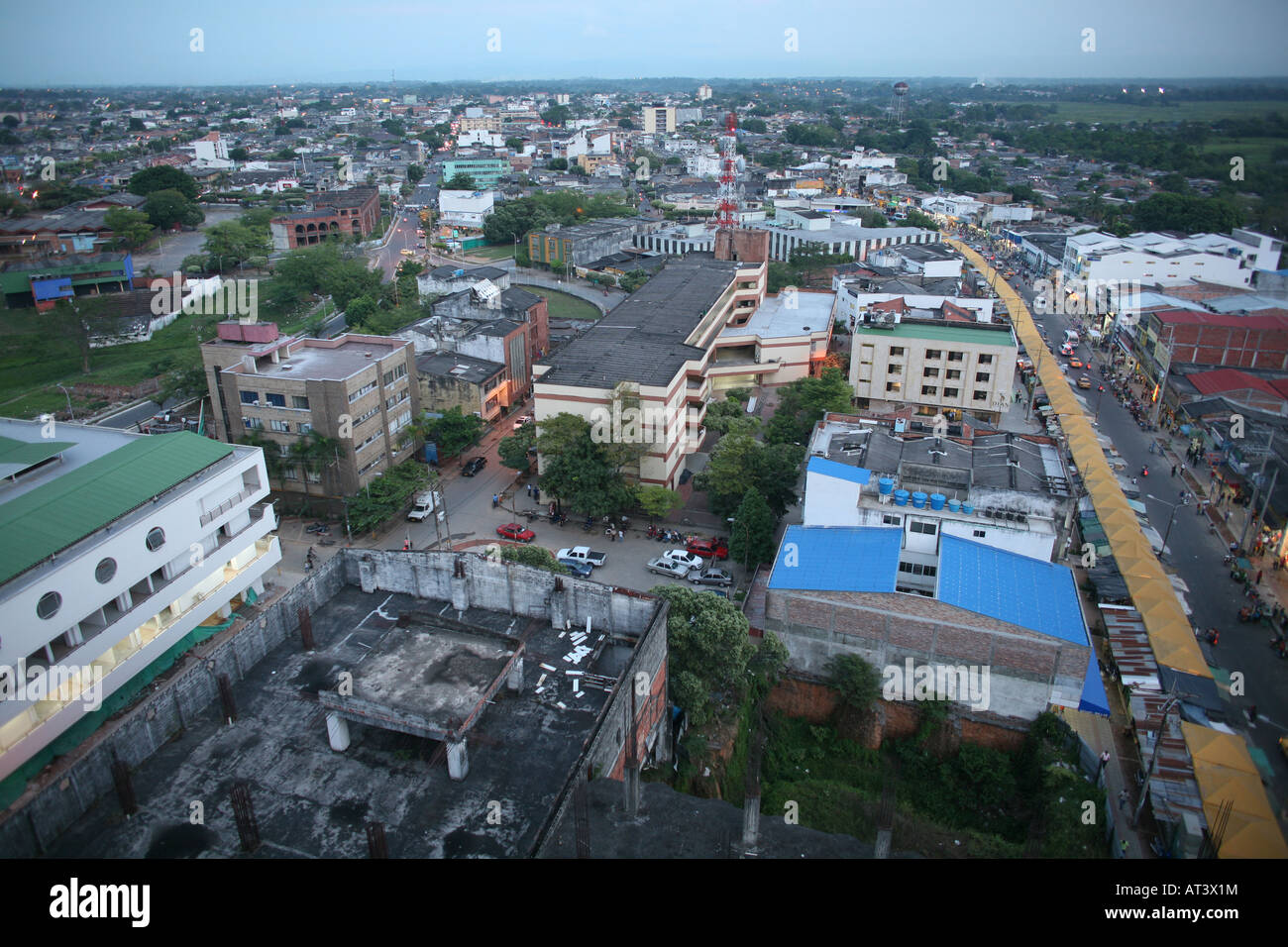 View on Barancabermeja city from the tallest building in town Stock ...