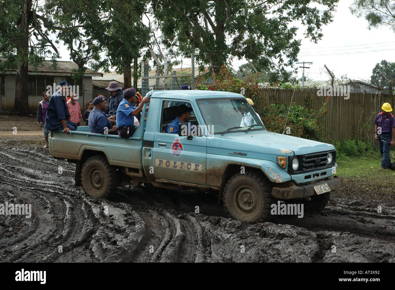 PNG police force arrives at the Goroka show eastern highlands Stock ...
