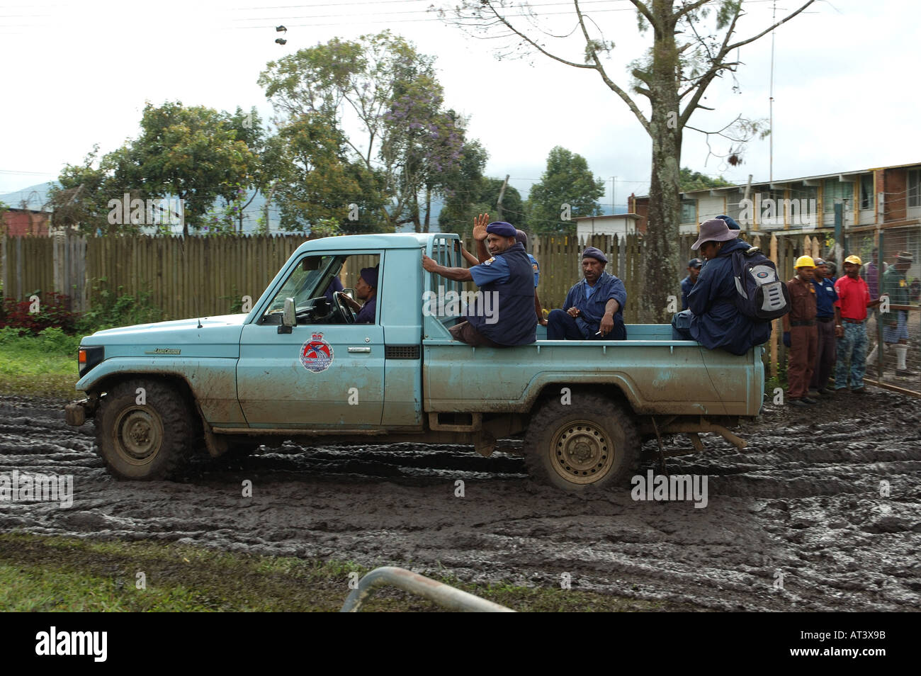 PNG police force arrives at the Goroka show eastern highlands Stock ...