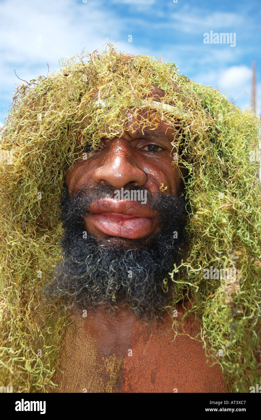 Moss man tribal chief leader elder big man Goroka show Sing Sing PNG ...