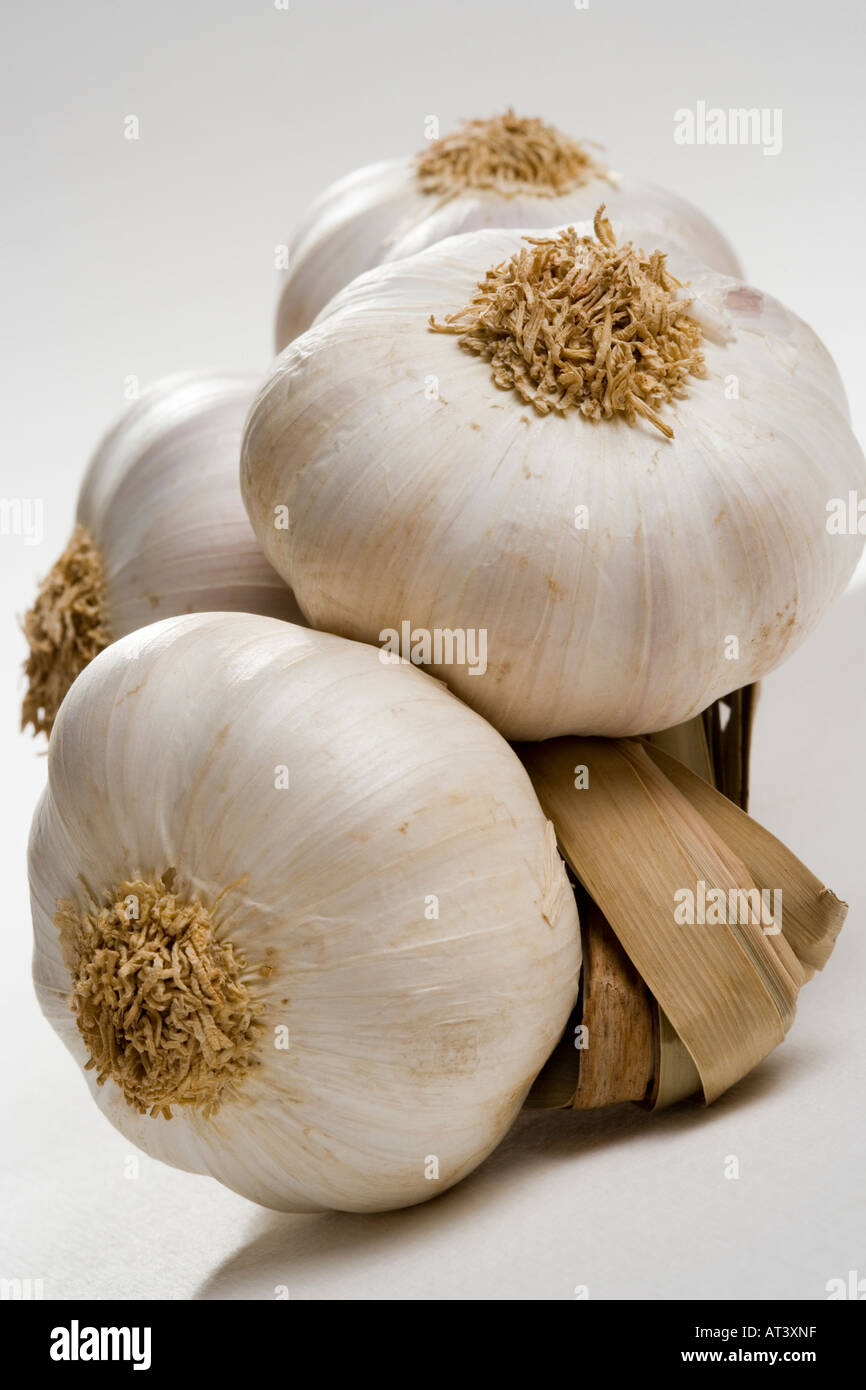 String of Garlic Stock Photo - Alamy