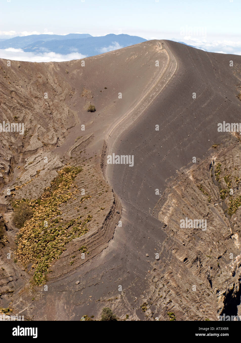 Costa Rica Cartago Volcan Irazu Volcano lava and volcanic dust ...
