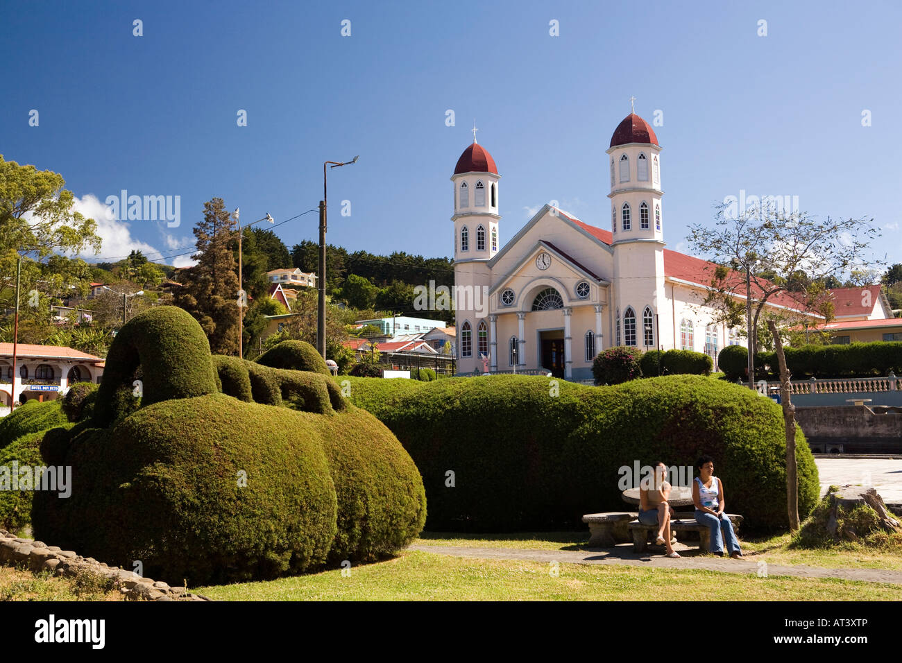 Costa Rica Zarcero Parque Francesco Alvarado topiary in front of and ...