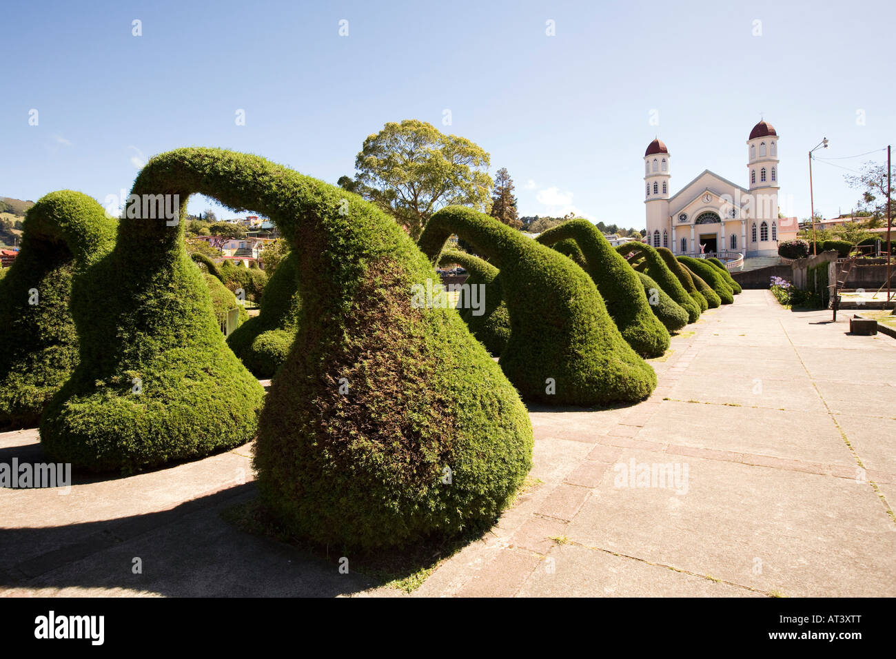 Costa Rica Zarcero Parque Francesco Alvarado topiary in front of and ...