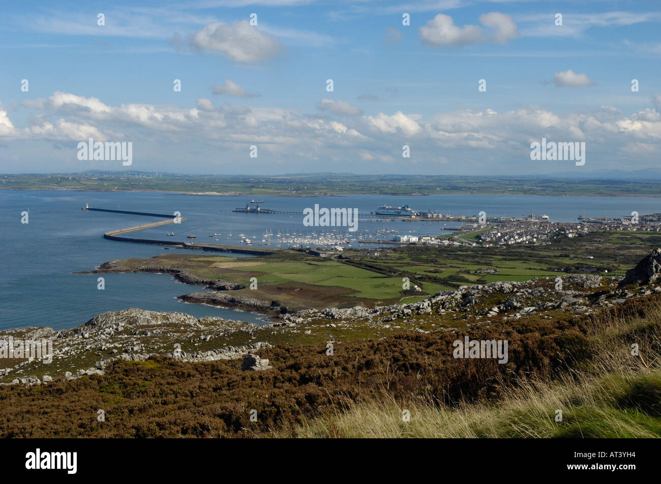 Holyhead town and harbour Anglesey Wales UK Stock Photo - Alamy
