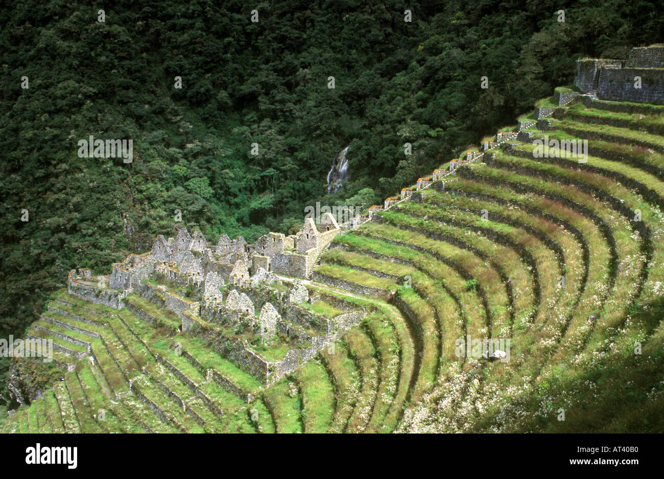 Winay wayna inca trail ruins hi-res stock photography and images - Alamy