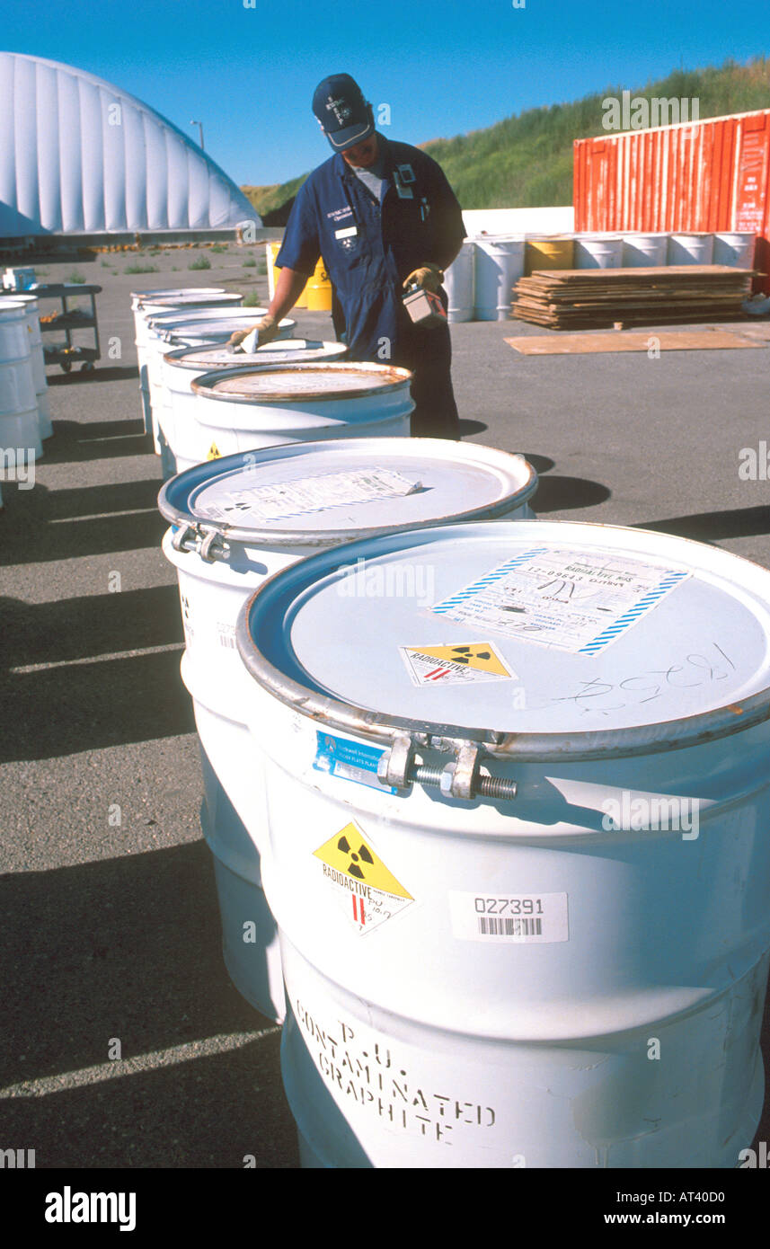 Nuclear waste drums hi-res stock photography and images - Alamy