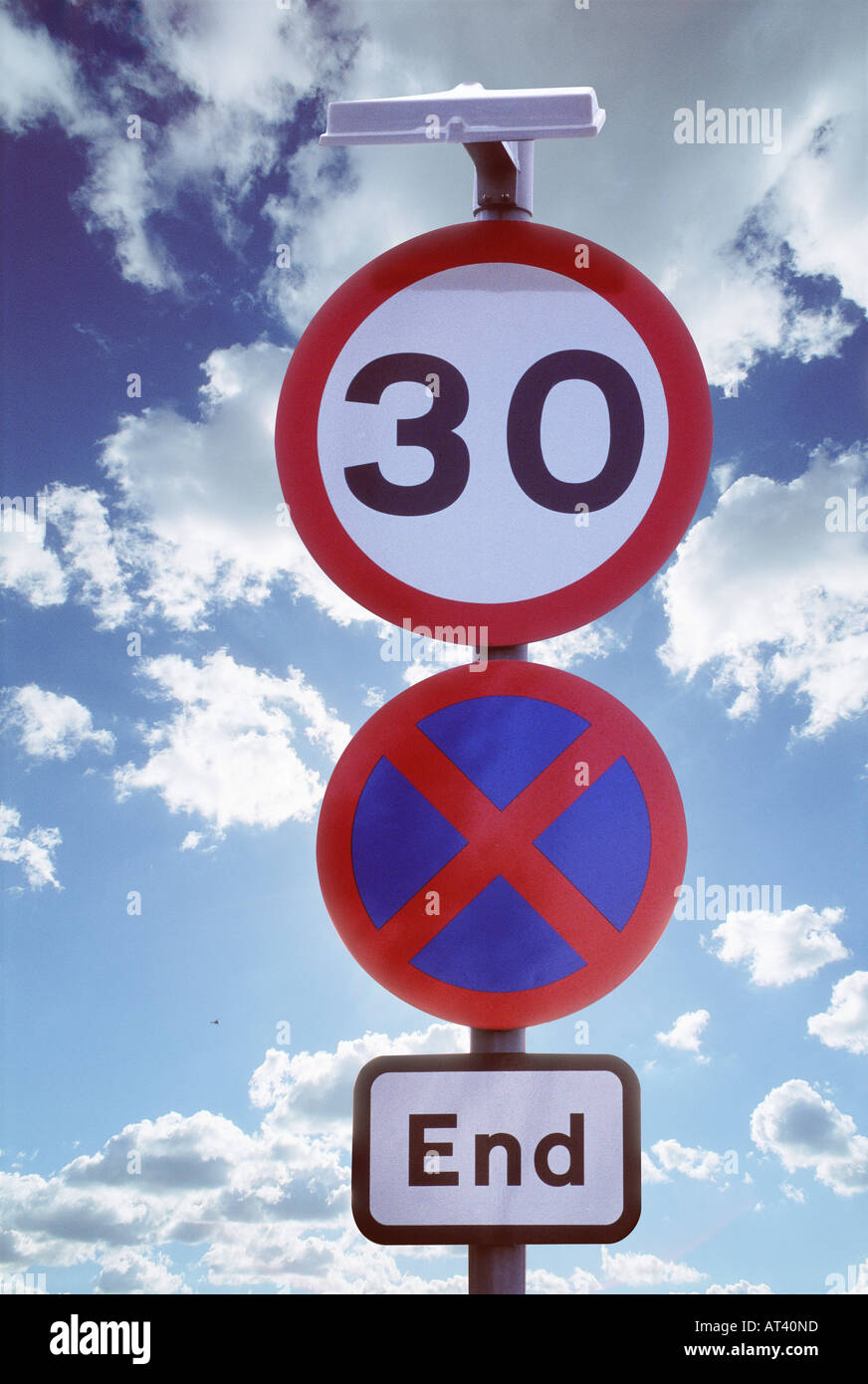 End speed restriction traffic sign hi-res stock photography and images ...