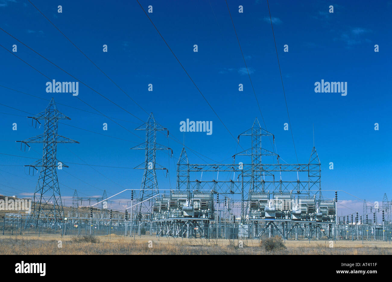 Power substation and transformers Stock Photo - Alamy