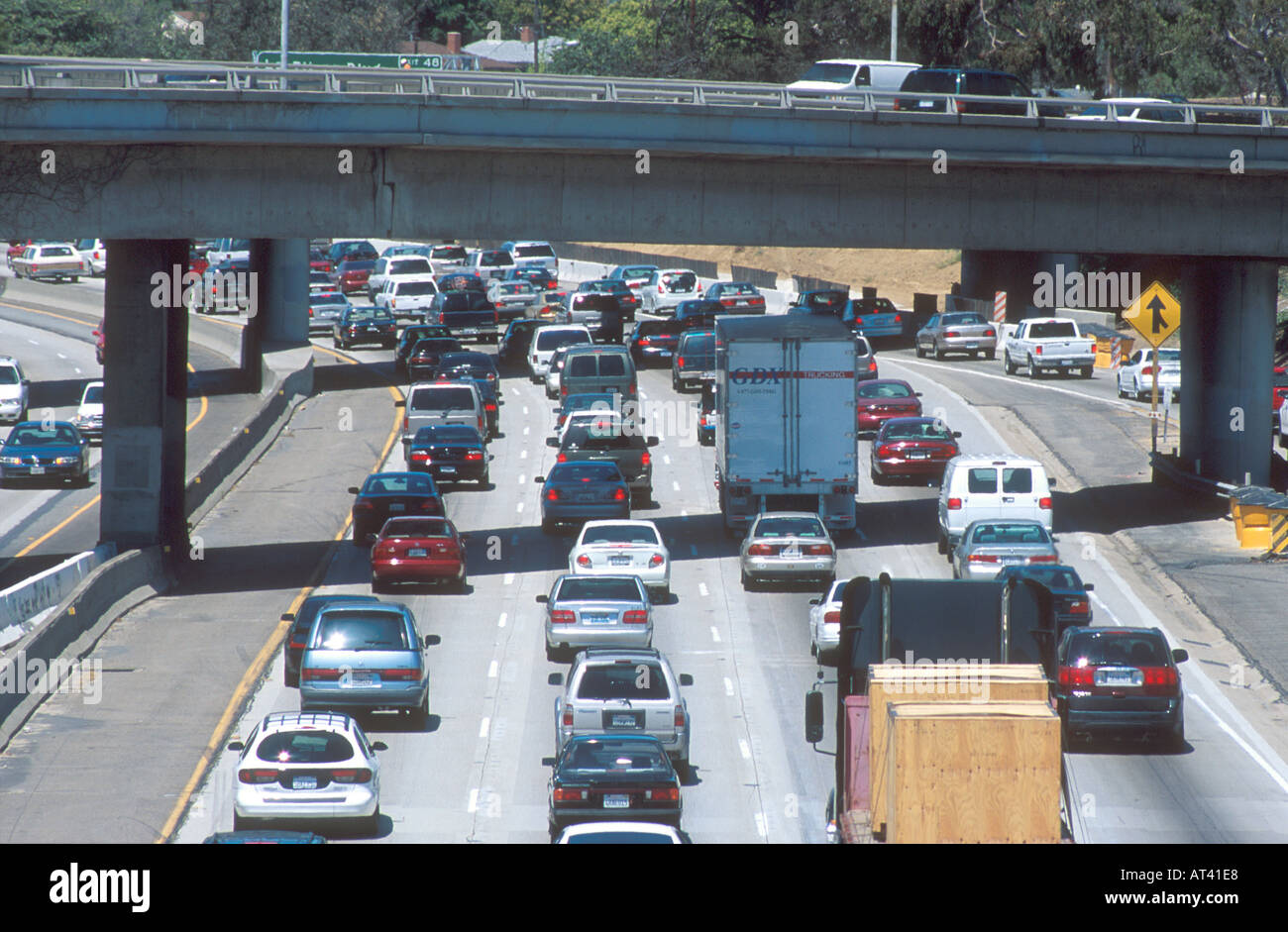 Traffic jam on Interstate 5 in Los Angeles California Stock Photo - Alamy