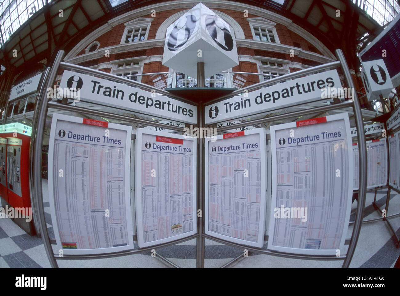 Train departures time table notice board Stock Photo - Alamy