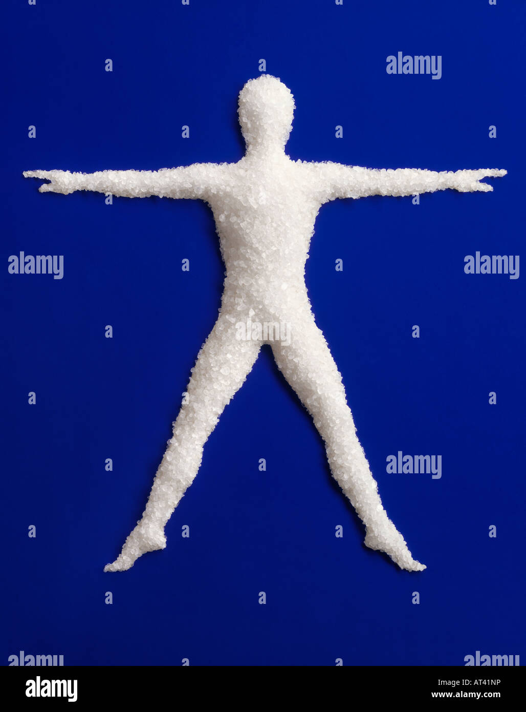 Rock salt/ Sea salt in the shape of a male figure Stock Photo - Alamy