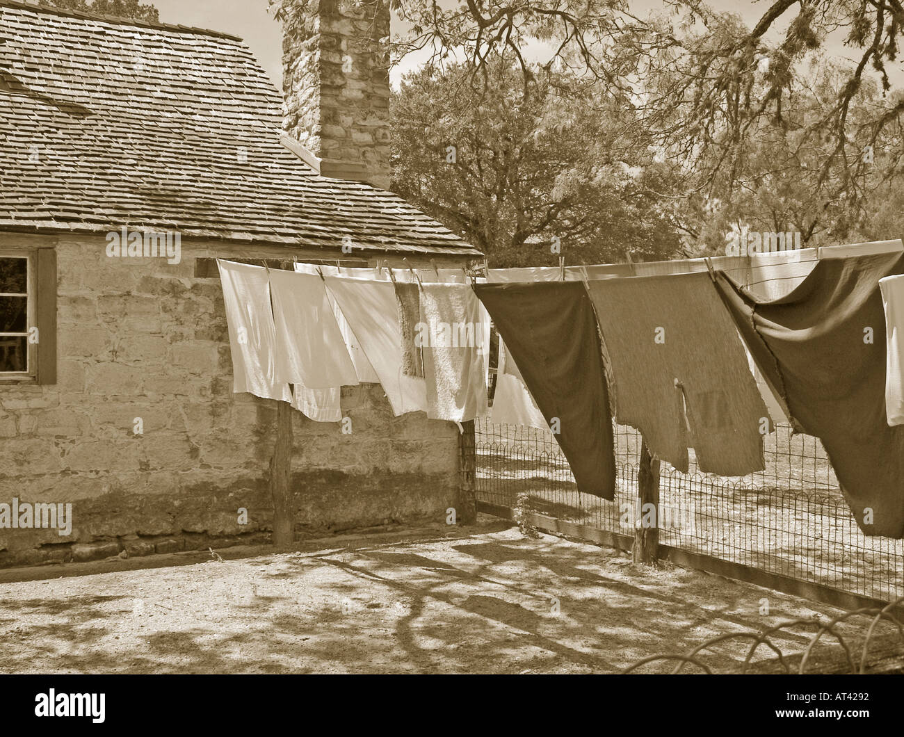 Clothesline at a farm hi-res stock photography and images - Alamy