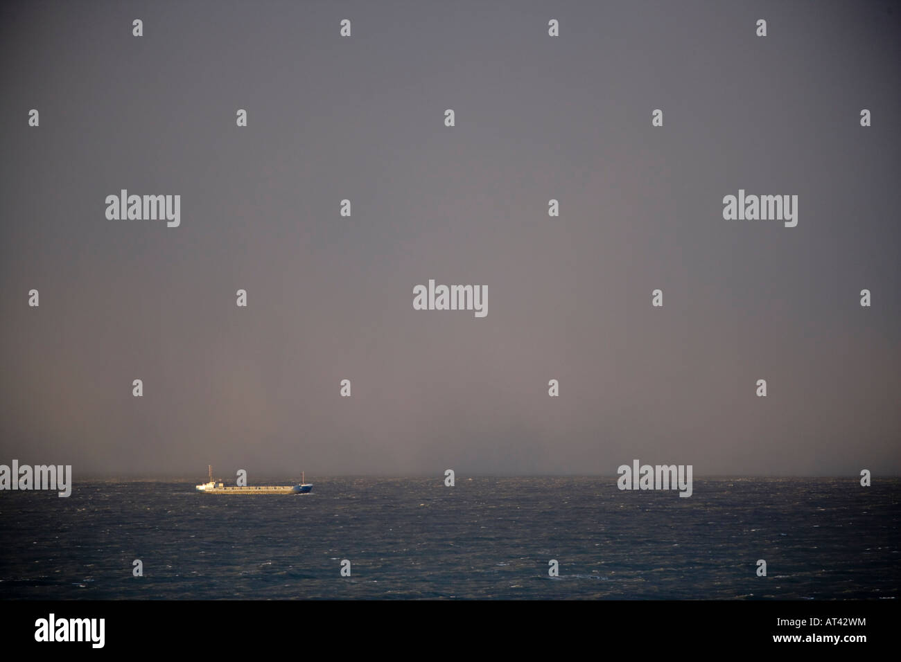 a ship passes through some heavy weather on its way up the Bristol ...