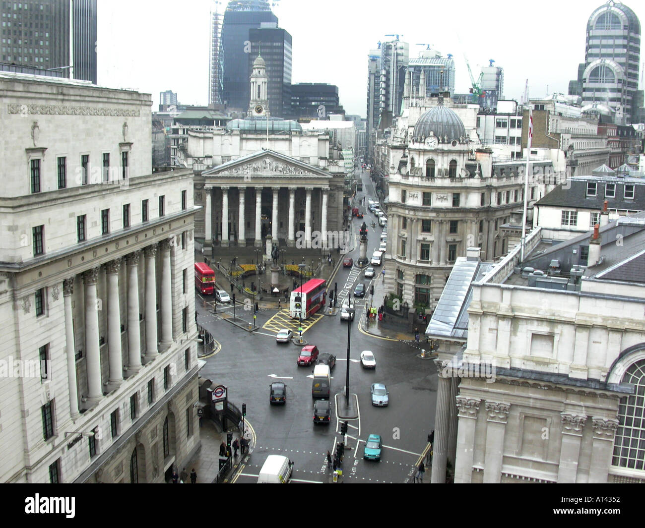 Aerial view of financial centre of London Bank Stock Photo - Alamy