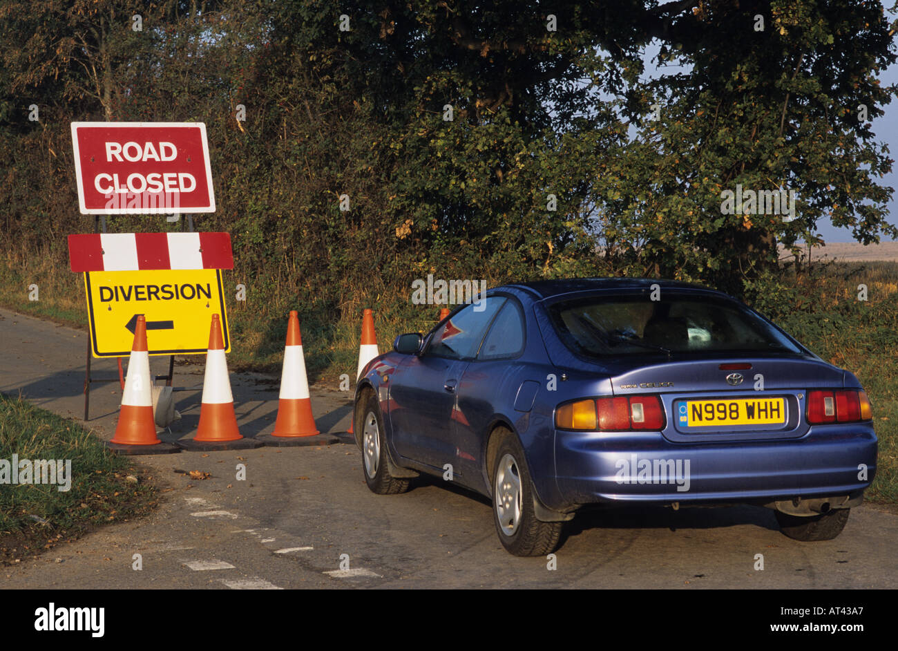 Diversion sign yorkshire hi-res stock photography and images - Alamy