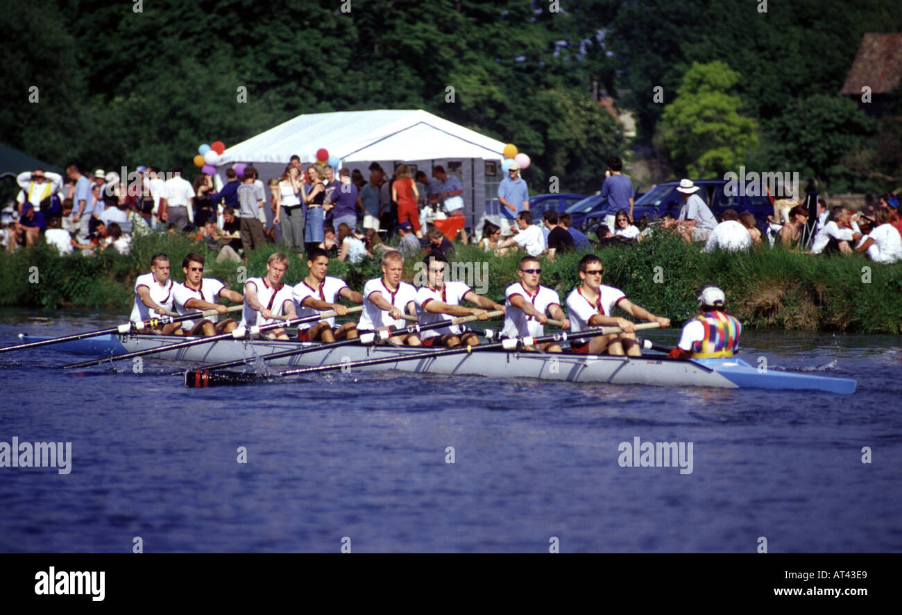 Jesus College Mens Boat participating in the Cambridge Bumps Stock ...