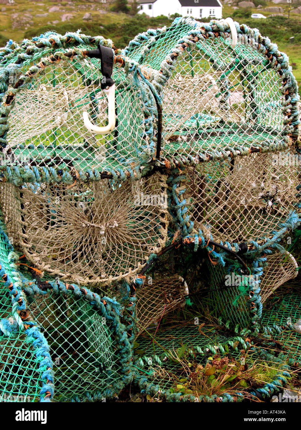 Crayfish traps on the Isle of Iona Scotland Stock Photo - Alamy