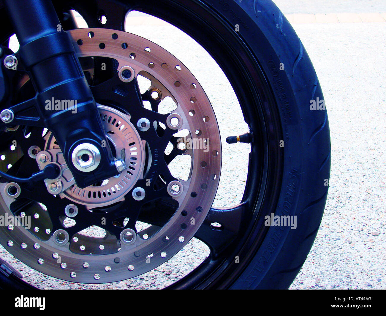 Sports Motorbike Wheel Stock Photo - Alamy